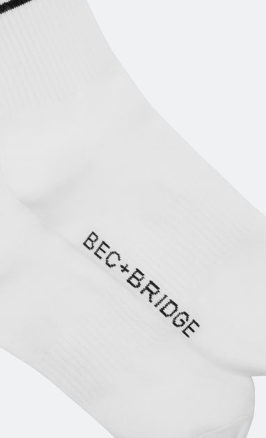 B+B SOCKS - WHITE/BLACK – BEC + BRIDGE AU