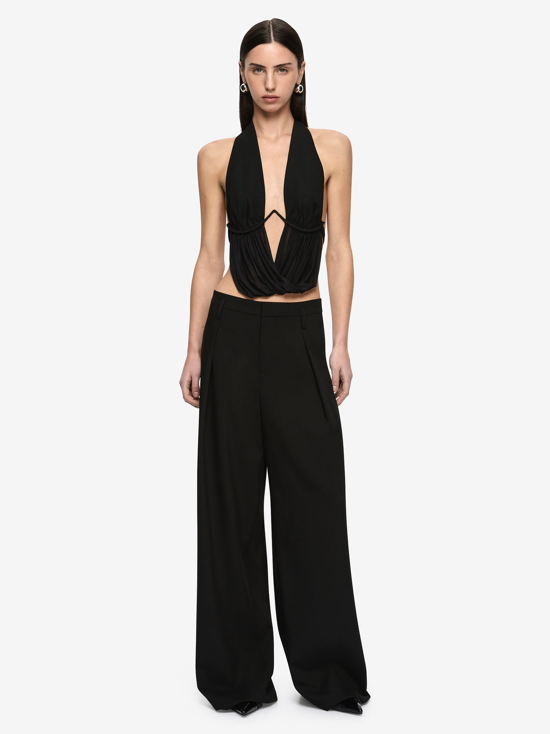 HENLEY DRAPE TOP - BLACK - BEC + BRIDGE