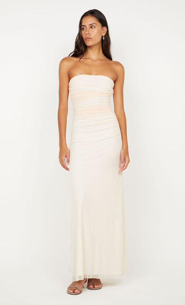 ALARA STRAPLESS DRESS - PEACH – BEC + BRIDGE AU