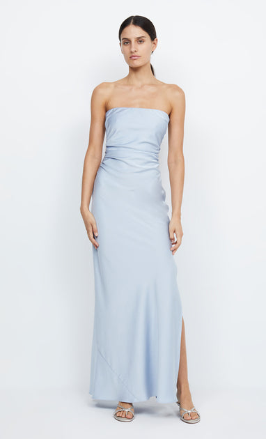 Eternity Strapless Maxi Dress in Dusty Blue - BEC + BRIDGE – BEC ...