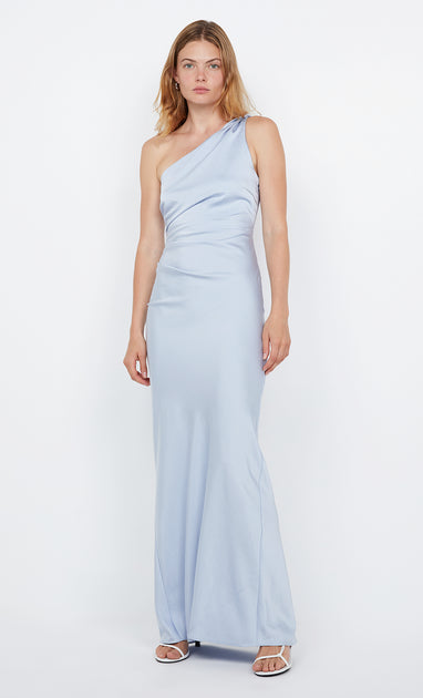 Lunetta Asym Dress in Dusty Blue - BEC + BRIDGE – BEC + BRIDGE AU